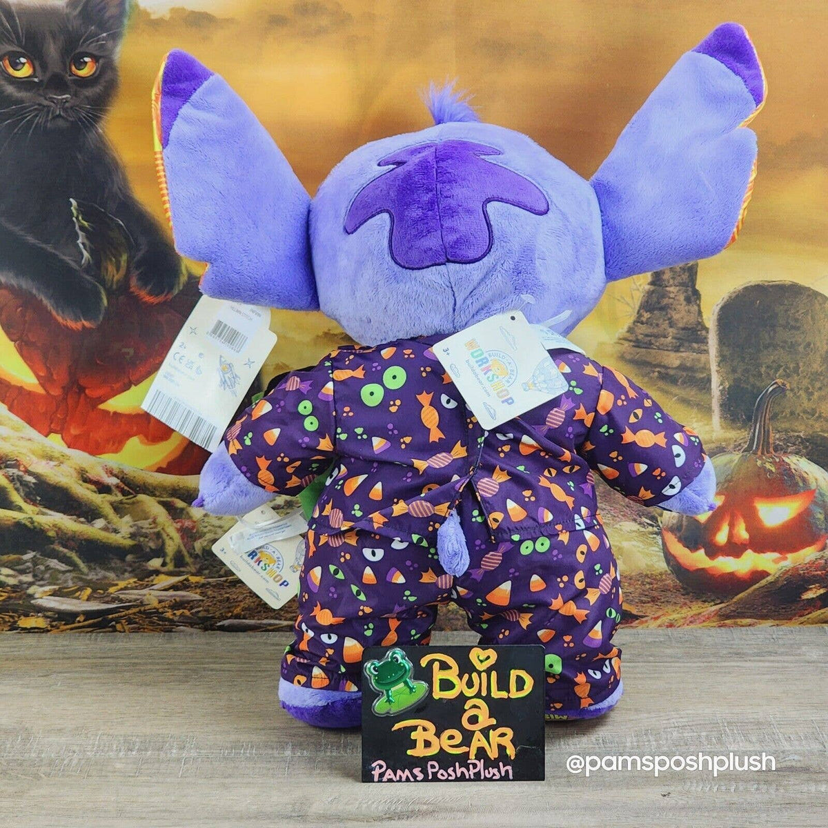 Build A Bear Disney Halloween STITCH Plush Bundle Suit Frankenstein Wr ...